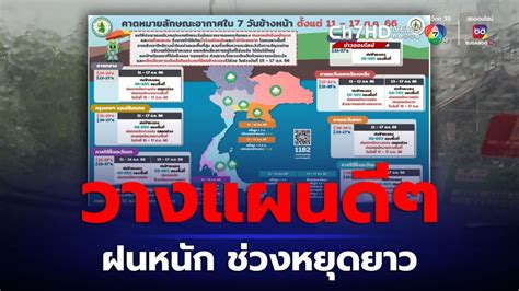 ข่าวพยากรณ์อากาศใน 7 วันข้างหน้า มีฝนฟ้าคะนอง และฝนตกหนักบางแห่ง