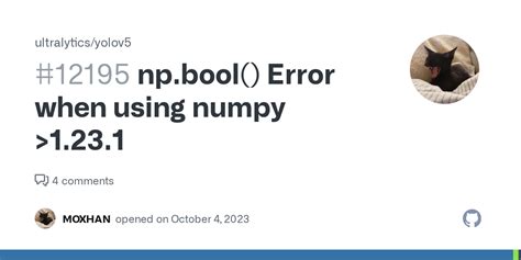 Npbool Error When Using Numpy 1231 · Issue 12195 · Ultralytics