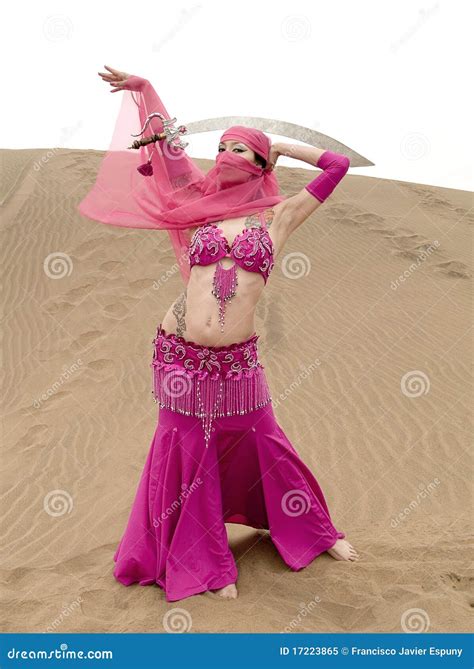 Dancing At Desert With Sabre Stock Image Image Of Cool Portrait