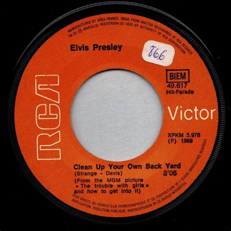 Album Clean Up Your Own Back Yard De Elvis Presley Sur Cdandlp