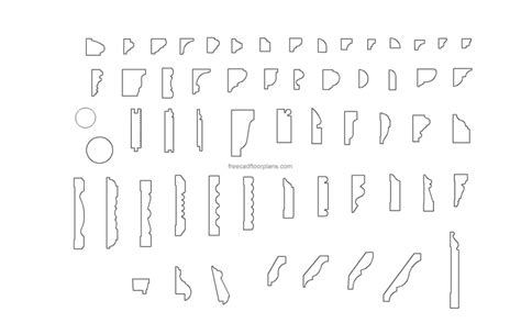 Wood Moulding Free Autocad Block