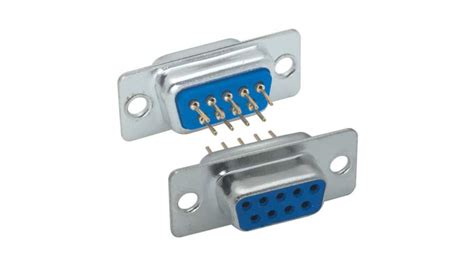 Sd9s Pc L Com Sd9 9 Way Screw D Sub Connector Socket 2 77mm Pitch With Jack Screw Rs