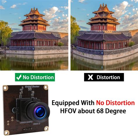 ELP 2MP Color Global Shutter USB Camera No Distortion Lens High Frame Rate 90fps Full HD USB