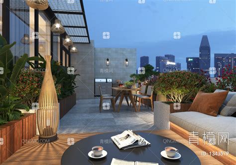 【休闲露台3d模型】 现代vr有灯光有贴图max2016休闲露台3d模型下载 Id1343579 免费3dmax模型库 青模3d模型网