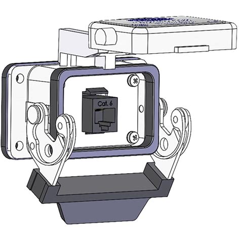Mencom RJ45 06LS Panel Interface Connector RJ45 In A 06LS Housing RS