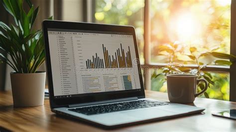 Data Analysis Session Home Office Digital Workspace Cozy Environment