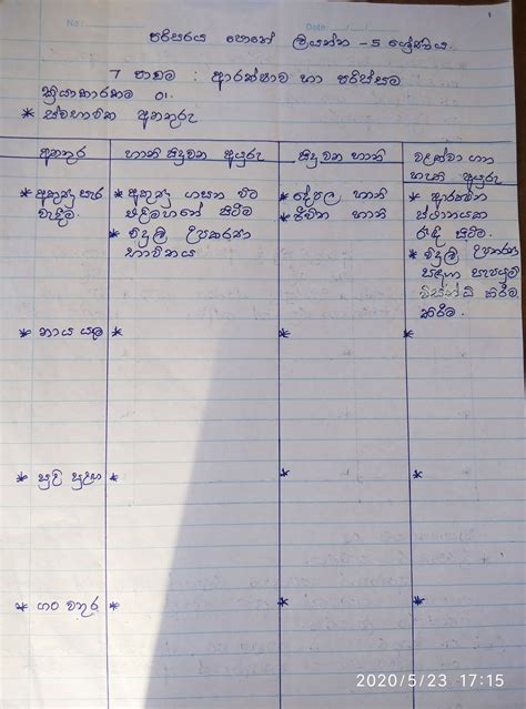 ගා අනුලාදේවි බාලිකා විද්‍යාලය ප්‍රාථමික අංශය 5 ශ්‍රේණිය පරිසරය