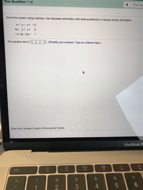 Solved This Question 1 Pt 13 Of 14 Solve The System Using