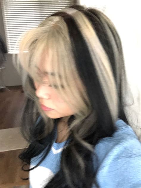 Skunk Chunky Highlights Hair Inspo Color Pretty Hair Color Hair Inspiration Color