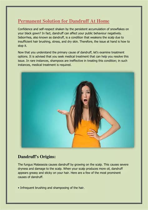 Ppt Permanent Solution For Dandruff At Home Powerpoint Presentation