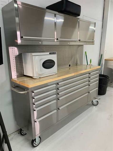 Daytona D153ss 72 Stainless Steel Mobile Work Bench With 15 Drawers