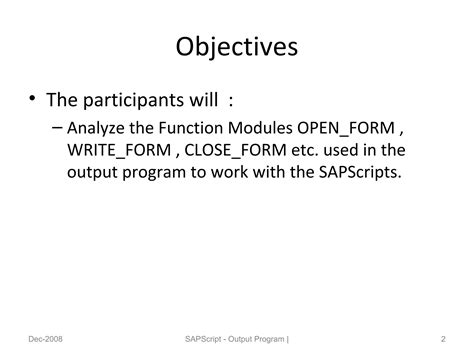 Chapter 04 Sap Script Output Program Ppt