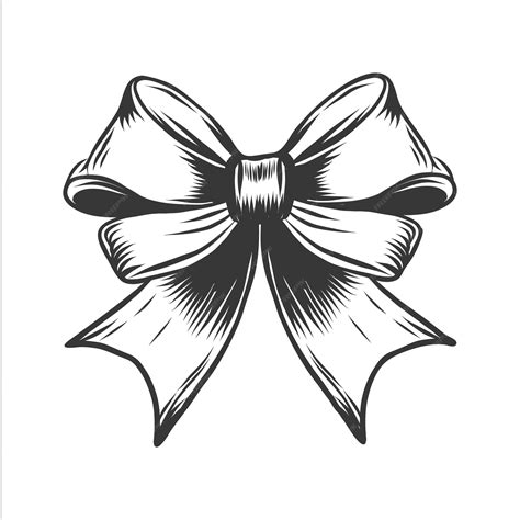 Premium Vector Simple Hand Drawn Ribbon Bow Vintage Bowknot For