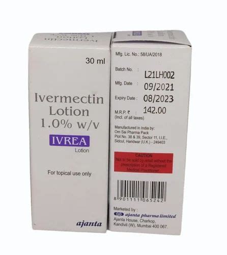 1 Ivrea Ivermectin Lotion Packaging Size 15 G Drop Bottle At ₹ 178