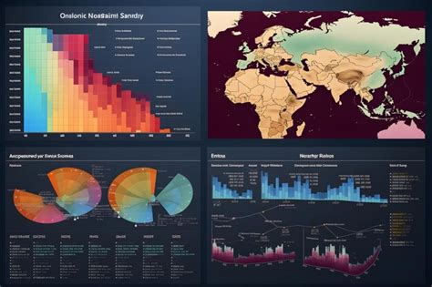 Detailed Infographic Visualisation Of Demographic Census Data On A National Map Premium Ai