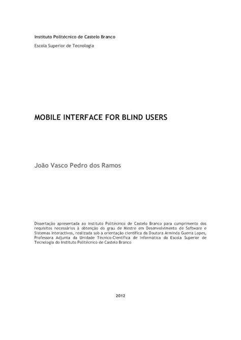 PDF MOBILE INTERFACE FOR BLIND USERS NDEF NFC Data Exchange