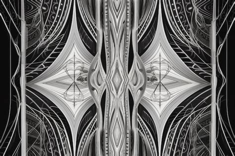 Premium Ai Image Vertical Symmetry With Mirrored Lines And Shapes Down The Center Created With