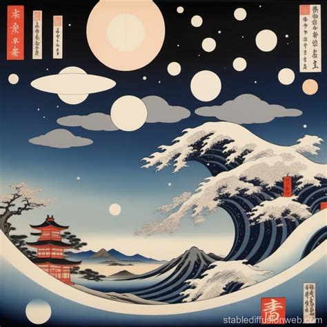 Universe In Ukiyo E Art Stable Diffusion Online
