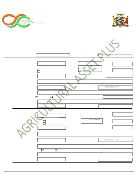 Psmfc Agric Plus Loan Form Pdf Interest Insurance