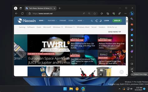 After Bing Search Bar Microsoft Now Bringing Edge Sidebar To Windows Desktops Very Soon