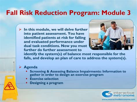 ppt fall risk reduction program designing an exercise program module