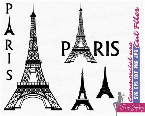 Eiffel Tower SVG Paris Tower SVG Digital PNG Vector Cutting Etsy