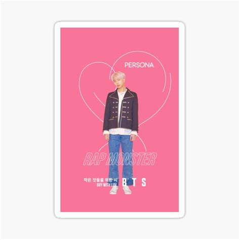 Bts Rap Monster Persona Ver 3 Sticker By Storecase Redbubble