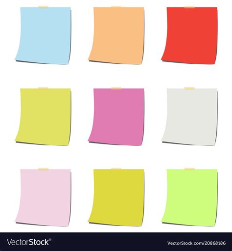Note Paper Royalty Free Vector Image VectorStock