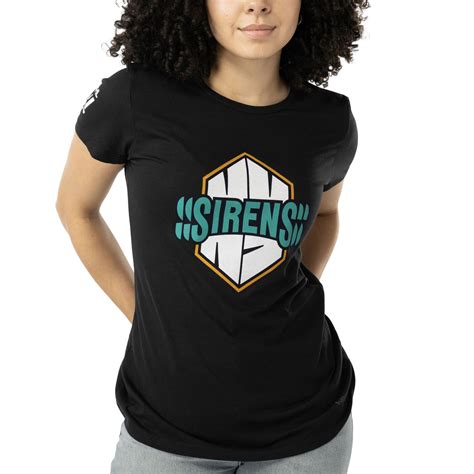 New York Sirens Womens Bauer Front Logo Back Name T Shirt The