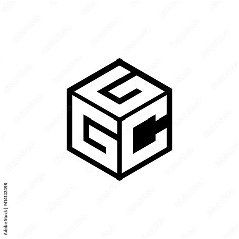Gcg Letter Logo Design With White Background In Illustrator Cube Logo