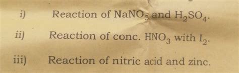I Reaction Of Mathrm { Nano } { 3 } And Mathrm { H } { 2 } Mathrm