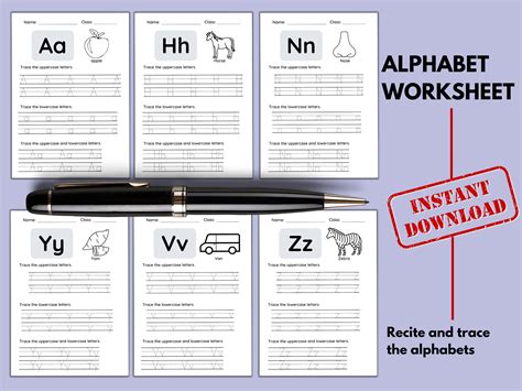 Alphabet Writing And Tracing Worksheet Letter Worksheet Handwriting Practice Worksheet