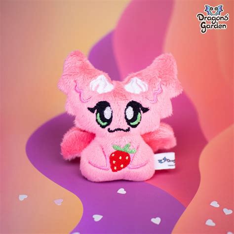 Strawberry Dragon Plushie Blob Dragons Garden