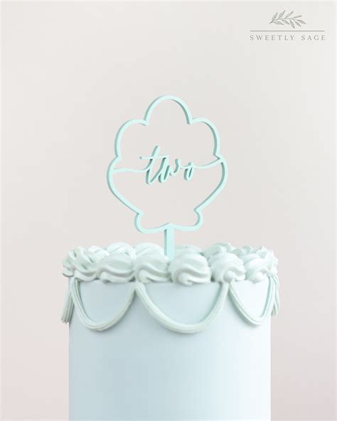 Seashell Acrylic Birthday Cake Topper First Birthday Seashell Cake