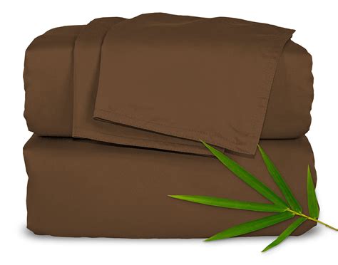 PURE BAMBOO Sheets Full Size Bed Sheets 4 Piece Set Genuine 100
