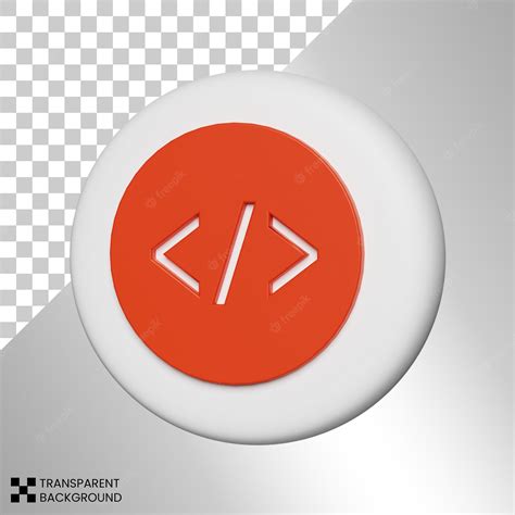 Premium Psd Coding Programming Icon 3d Rendering