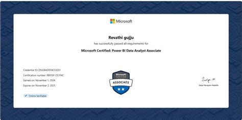Revathi Gujju On Linkedin Powerbi Dataanalysis Microsoftcertified