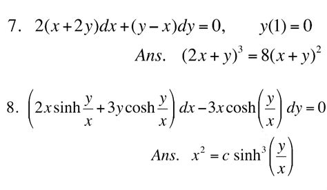 Solved Please Identify If Homogenous What Degree And Solve