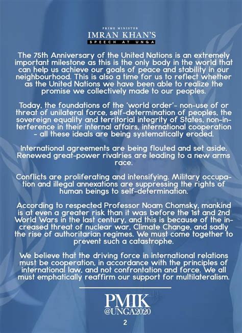 Pm Imran Khans Address To The 75th Session Of The Unga 25 September
