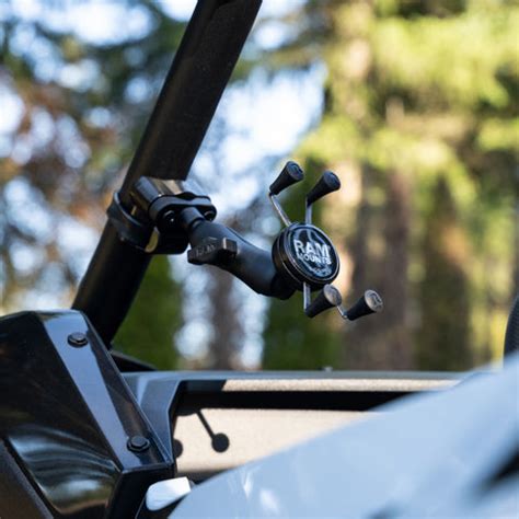 Ram® X Grip® Phone Mount With Atvside By Side Rail Base Ram Mounts