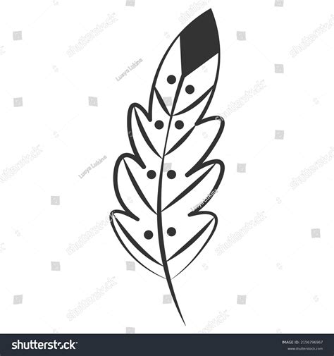 Bird Feather Silhouette Vector Illustration Stock Vector Royalty Free