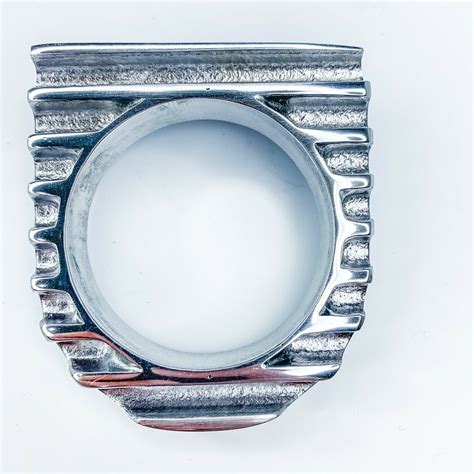Finned Under Dash Single Gauge Panel Polished Cast Aluminum