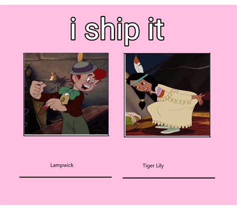 I Ship It Meme Tiger Lily X Lampwick Disney By Mlpgirl1998 On Deviantart