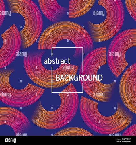 Trendy Geometric Background With Abstract Circles Shapes Futuristic Dynamic Pattern Design