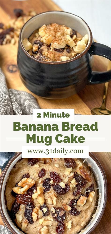 2 Minute Banana Bread Mug Cake 31 Daily