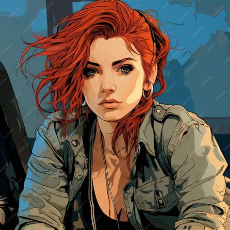 Premium Photo Urban And Edgy The Art Of The Redhead Anime Girl