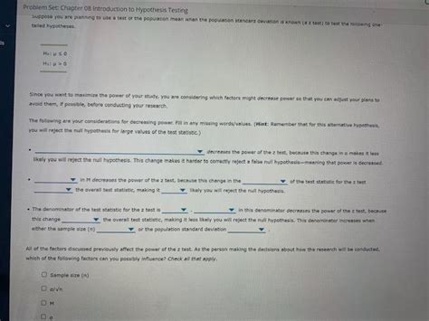 Solved Problem Set Chapter Introduction To Hypothesis Chegg