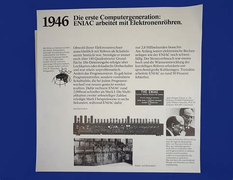 Poster 1946 Die Erste Computergeneration Eniac Arbeitet Mit
