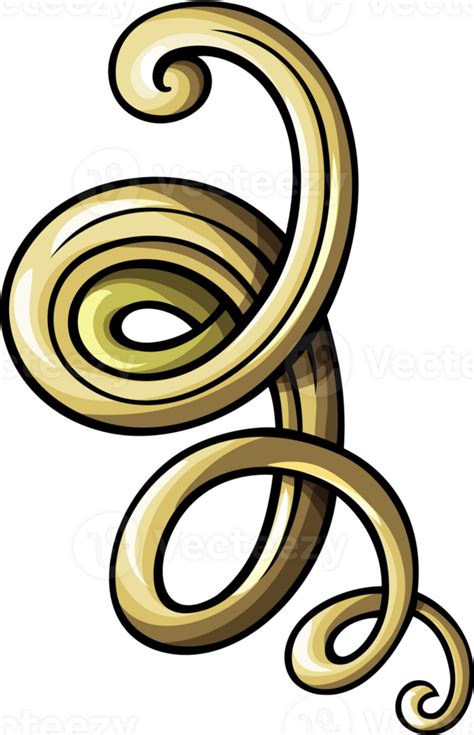 Cartoon Decorative Curl 38042261 Png
