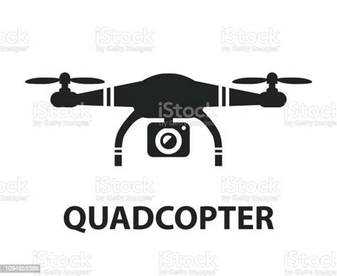 드 론 Quadcopter 블랙 카메라 아이콘 절연 그래픽 디자인 일러스트 레이 션 Multicopter에 대한 스톡 벡터 아트